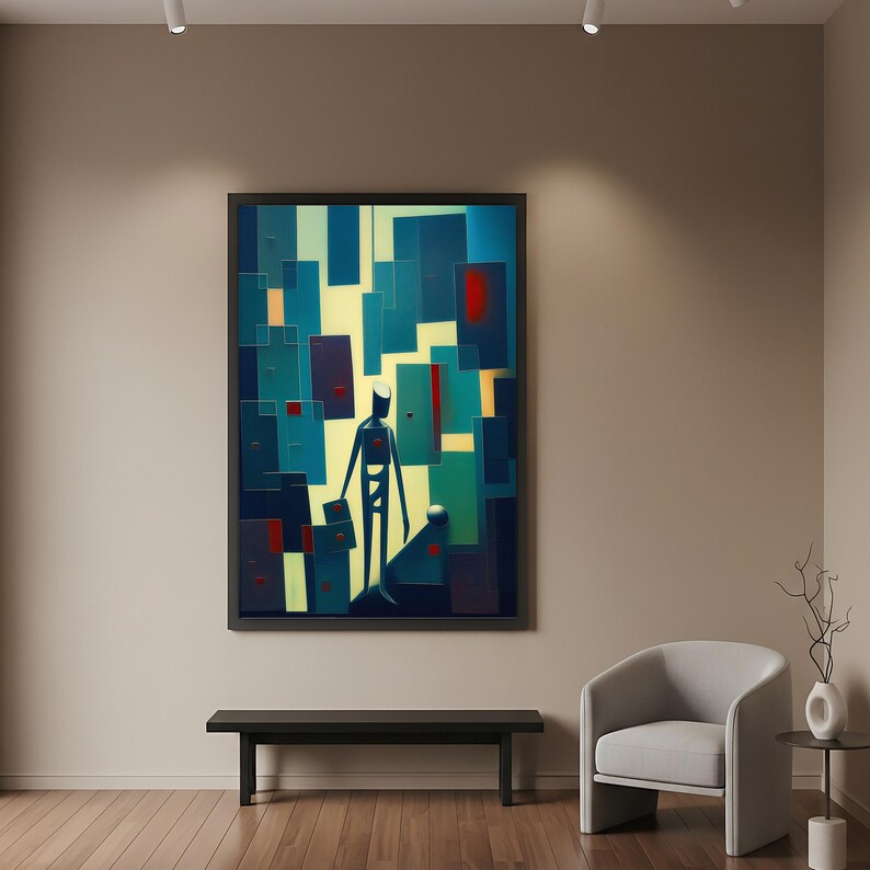 Where Keys Sleep — Surreal Door Guardian Art Print | Symbolic Abstract ...