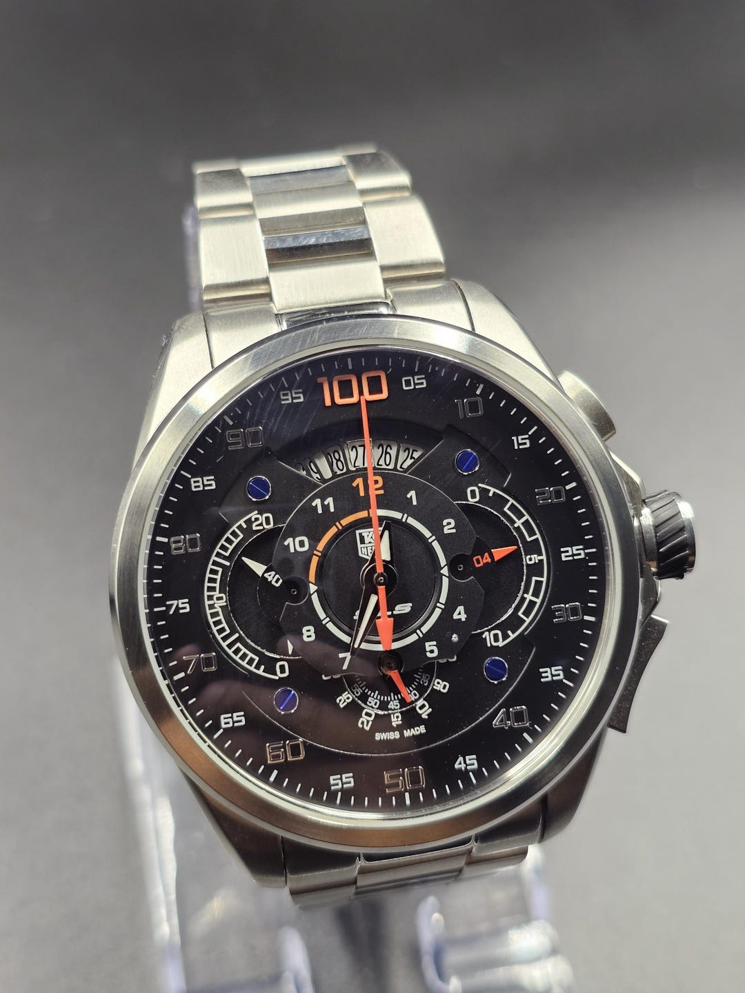 Vintage TAG Heuer Mercedes Black Dial With Date Indictor Analog Men's ...