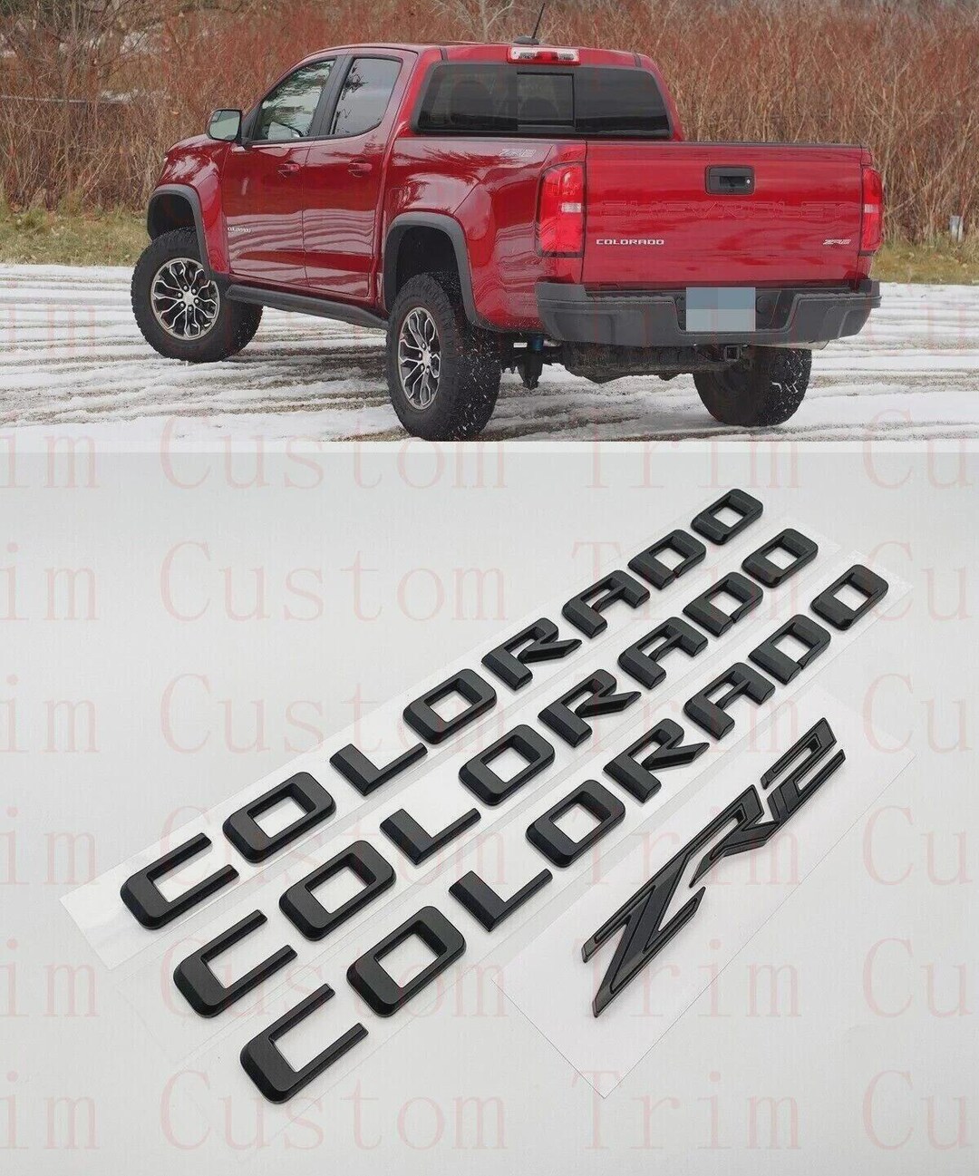 4pcs Matte Black ZR2 Emblems Fit 2021-2023 Chevrolet Colorado ...