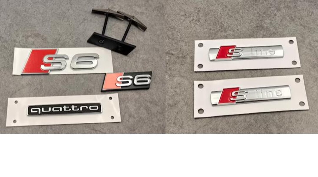 Set of 5pcs Chrome S6 Rear Emblem and S6 Grille Emblem and 2x S-line ...