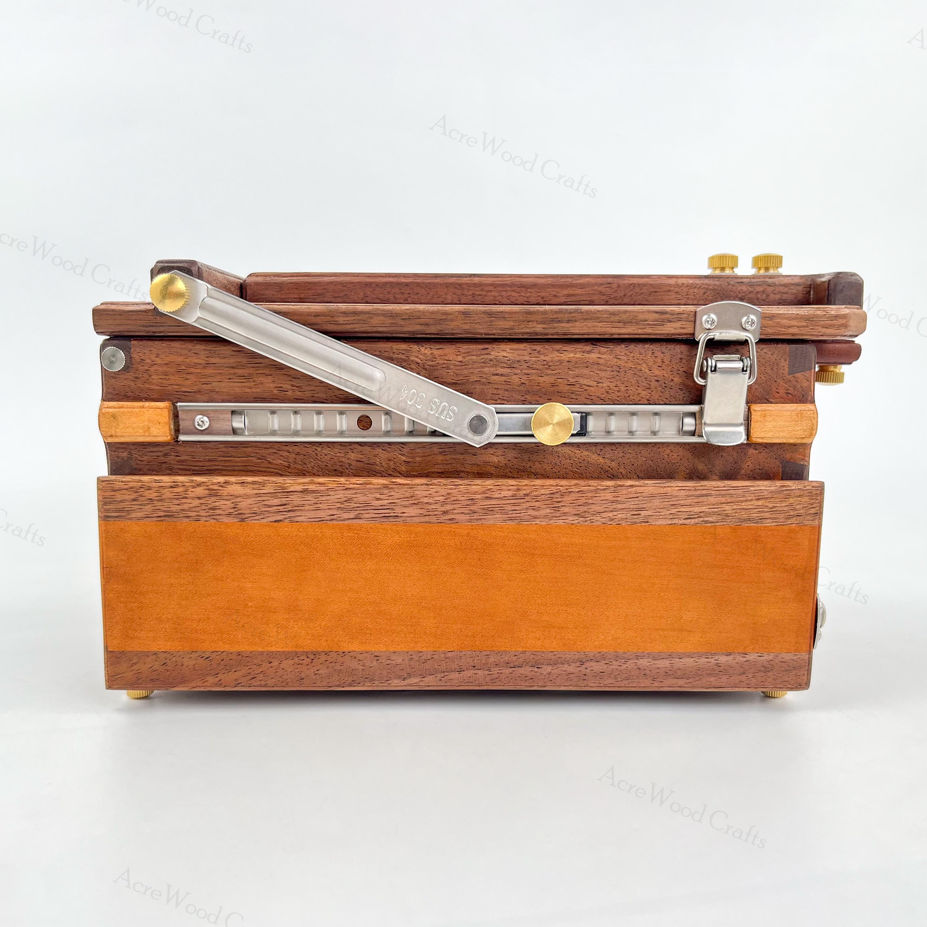 Walnut Wood Painting Box，art Case，double-layer Painting Box，painting ...