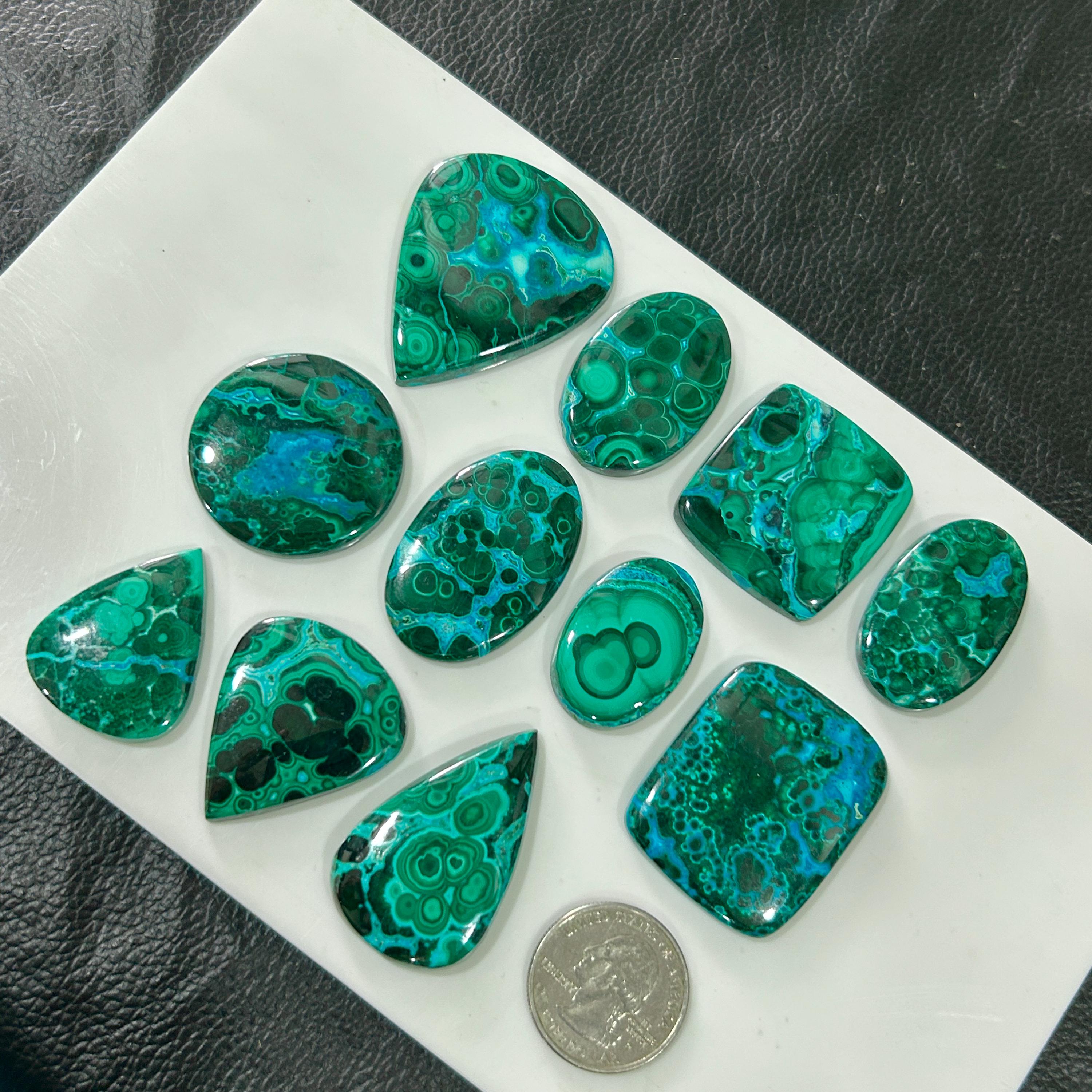 Chrysocolla Malachite Cabochon: Natural Gemstone for Jewelry Making - Etsy