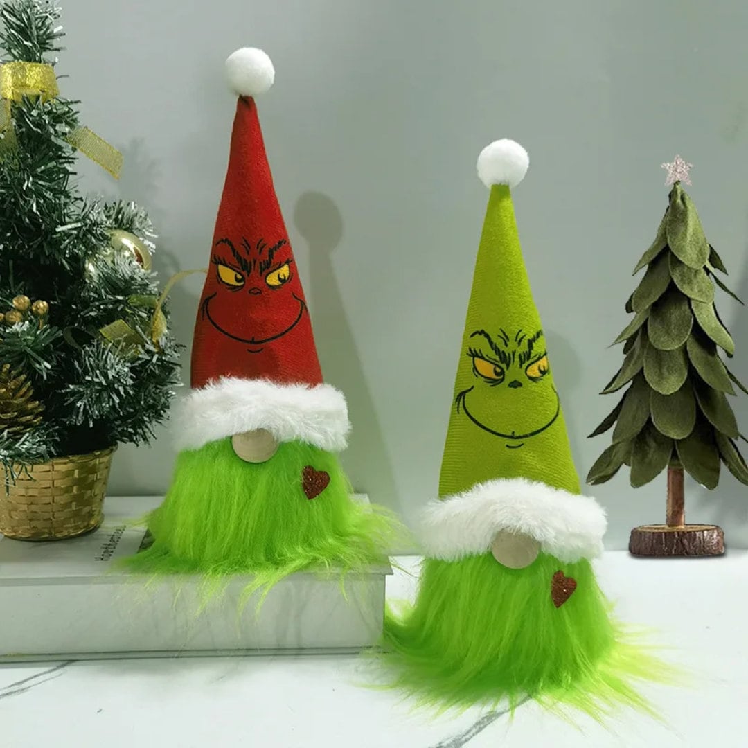 Faceless Green Fur Monster Dwarf Elf Doll Decorations Grinch - Etsy