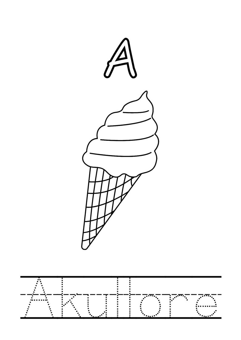 Albanian Alphabet Coloring and Tracing Worksheets – Printable PDF for ...