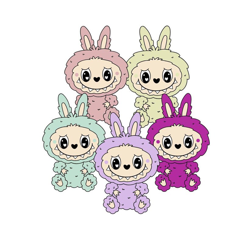 Labubu Coloring Page –printable Page, Cute Labubu Coloring Page ...
