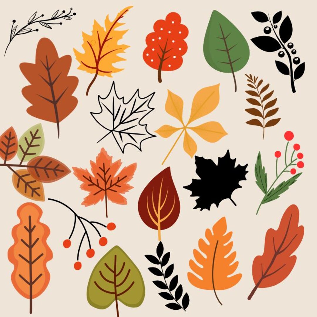 Fall Leaves SVG Bundle | Autumn Clipart | Leaf Cut Files for Cricut ...