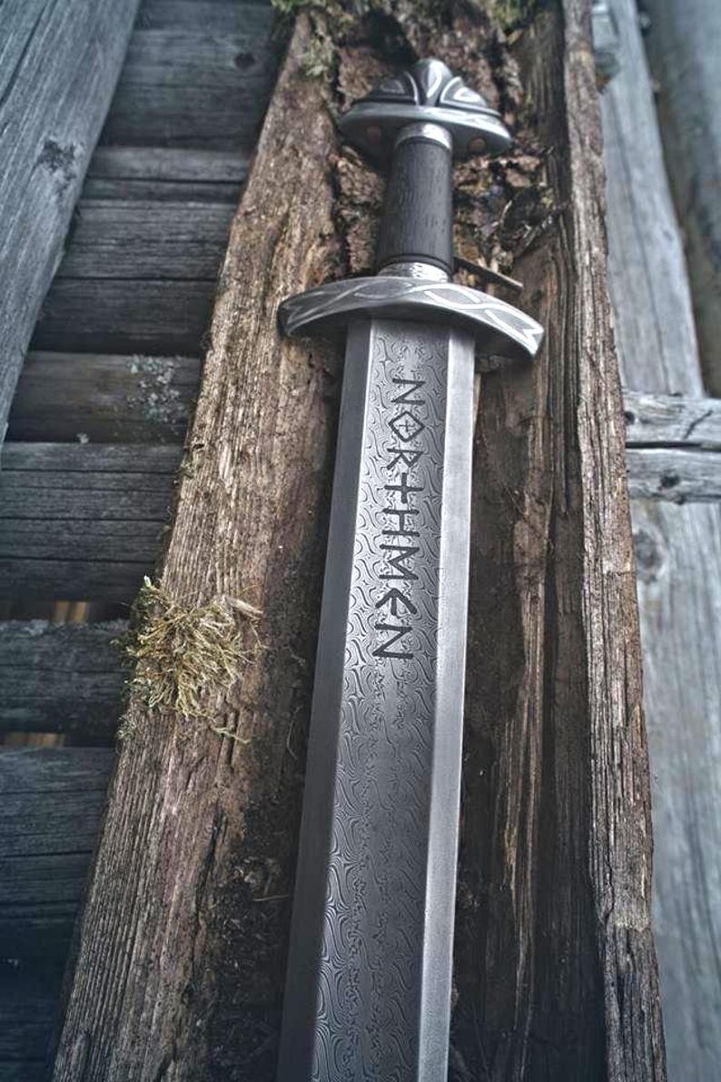 Handmade Damascus Viking Sword | Northmen Medieval Long Sword | Roman ...