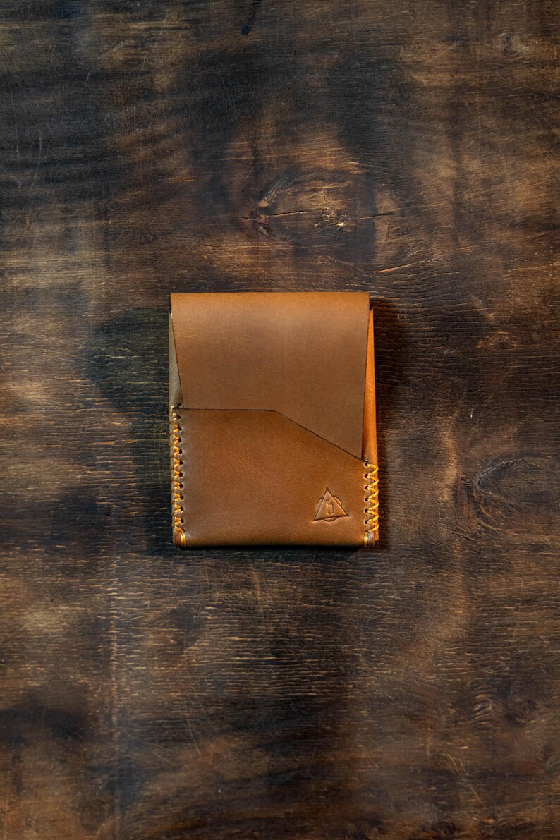 Flap Leather Hand Stitched Wallet | Slim Minimalist Design Wallet ...