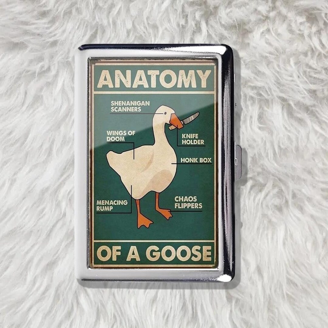 Anatomy of A Goose Vintage Cigarette Case Art Nouveau Metal Wallet ...
