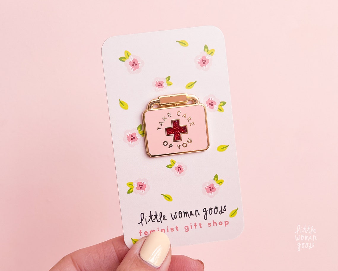 Self Care Enamel Pin Take Care of You Feminist Art Feminist - Etsy