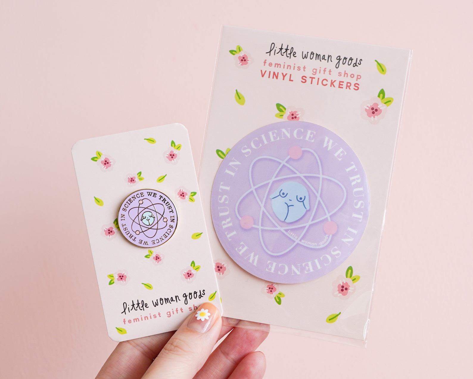 Science Enamel Pin Feminist Art- "in Science We Trust" Cute Science ...