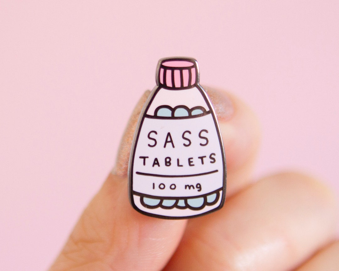Sass Tablets Enamel Pin- Feminist Enamel Pin Gift Girl Power Empowering ...