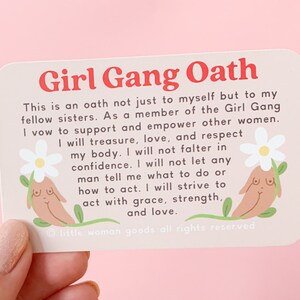Girl Gang Membership Card Personalized Customizable Gift Cute Pink ...