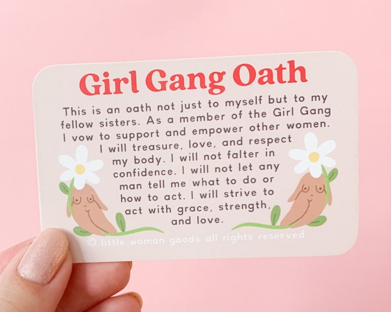 Girl Gang Membership Card Personalized Customizable Gift Cute | Etsy