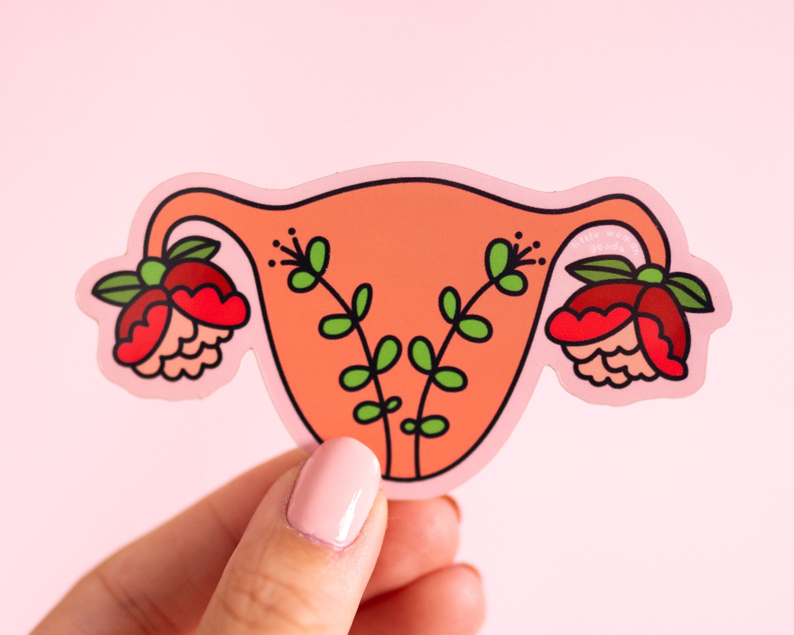 Feminist Uterus Sticker Blooming Uterus Illustrated - Etsy