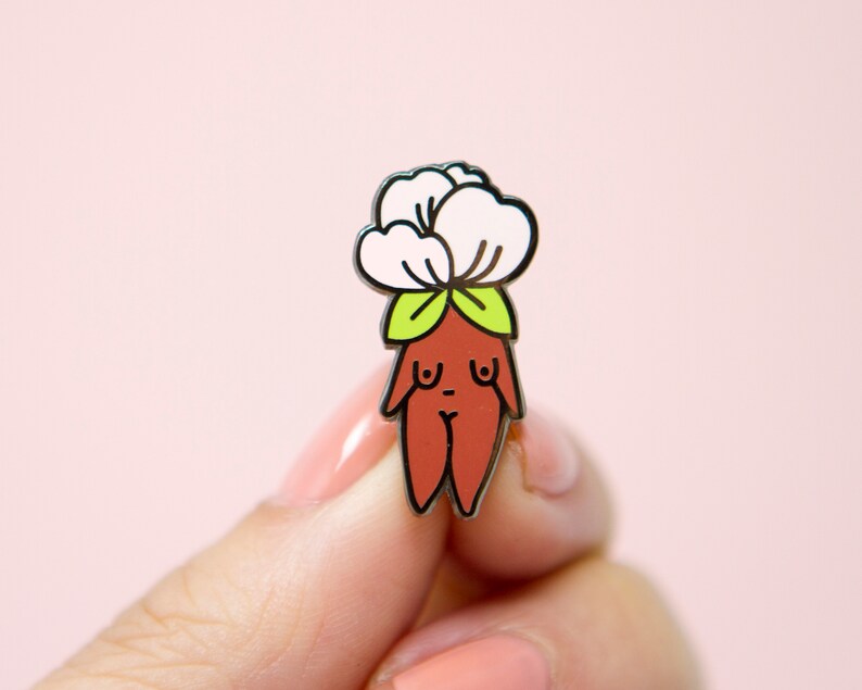 Feminist Enamel Pin Flower Girl Body Positive Bachelorette Etsy