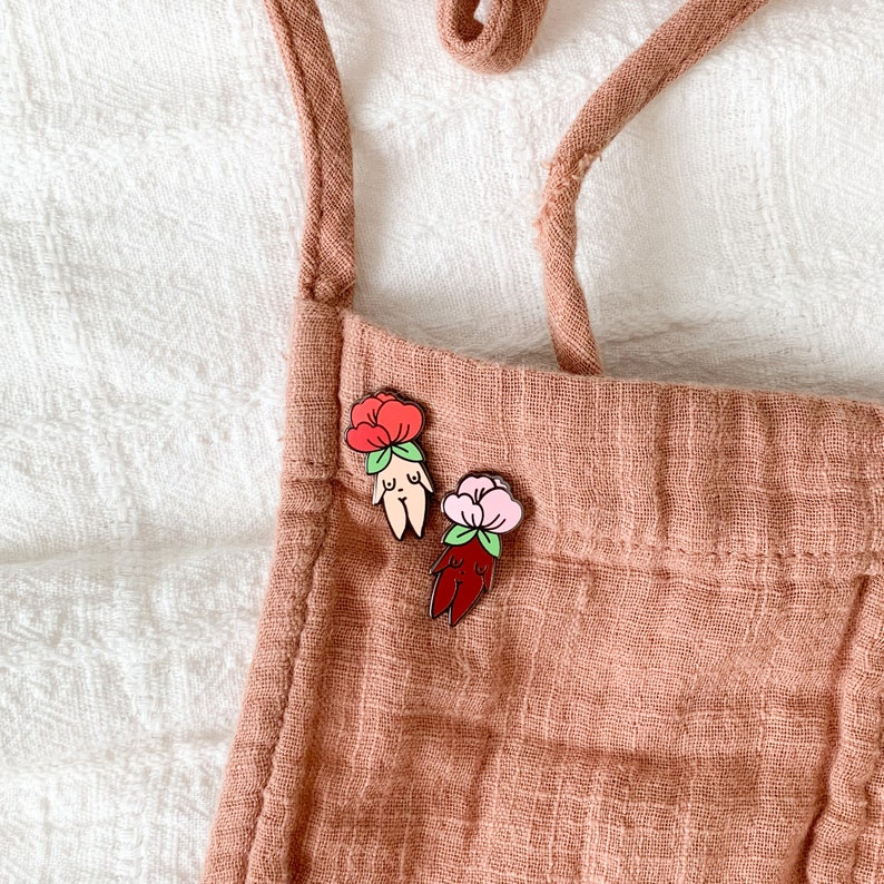 Feminist Enamel Pin Flower Girl Body Positive Bachelorette Etsy