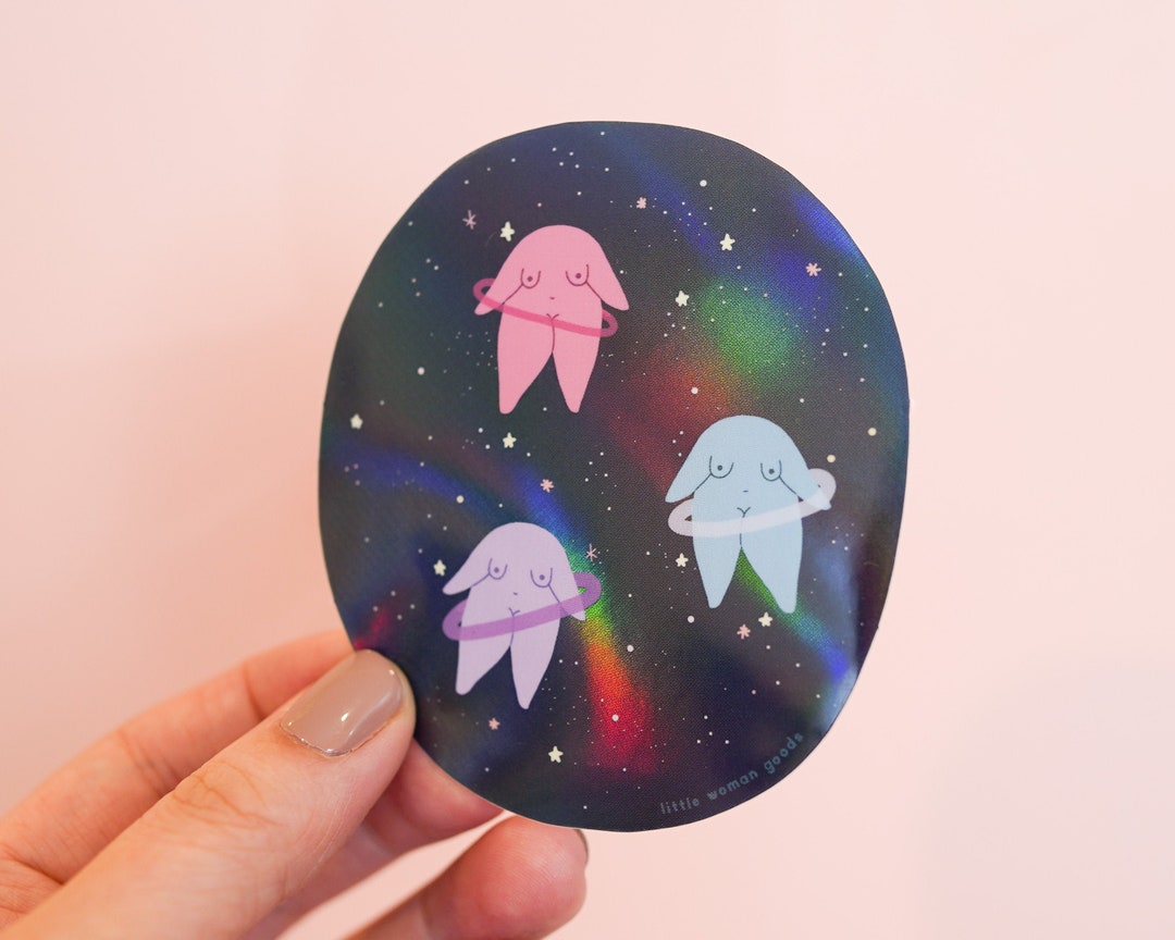 Outer Space Feminist Stickers- Holographic Vinyl Stickers Weatherproof ...