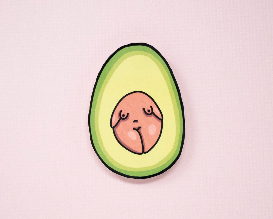 Avocado Girl Vinyl Sticker- Illustrated Feminist Art Fruit Girl Avocado ...