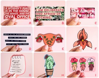 Feminist Vinyl Sticker the Future is Female Girl Power Pink Illustrated ...