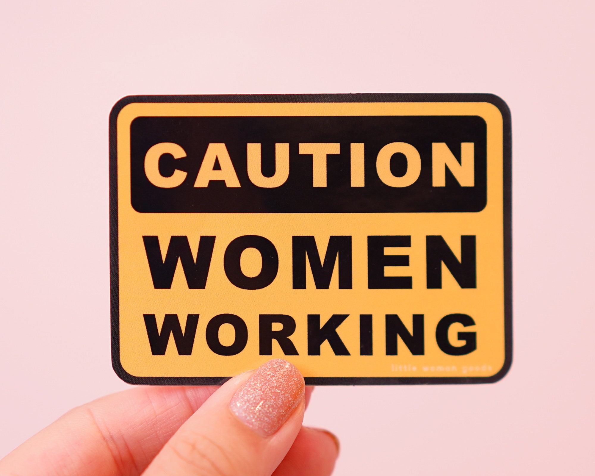 Feminist Sticker Vinyl caution: Women Working | Etsy