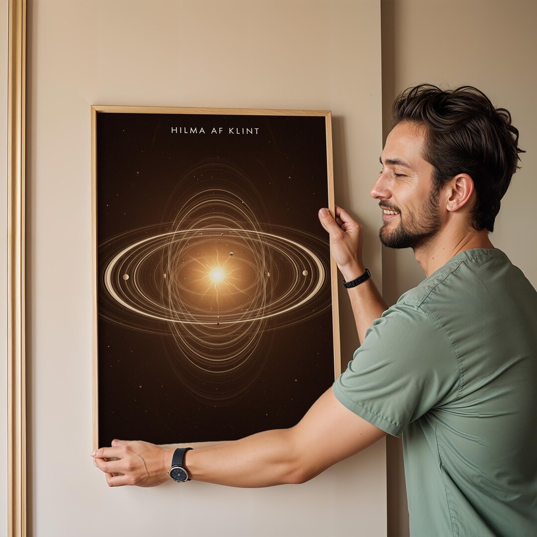 Cosmic Orbital Energy Poster, Hilma Af Klint Inspired Space Print ...