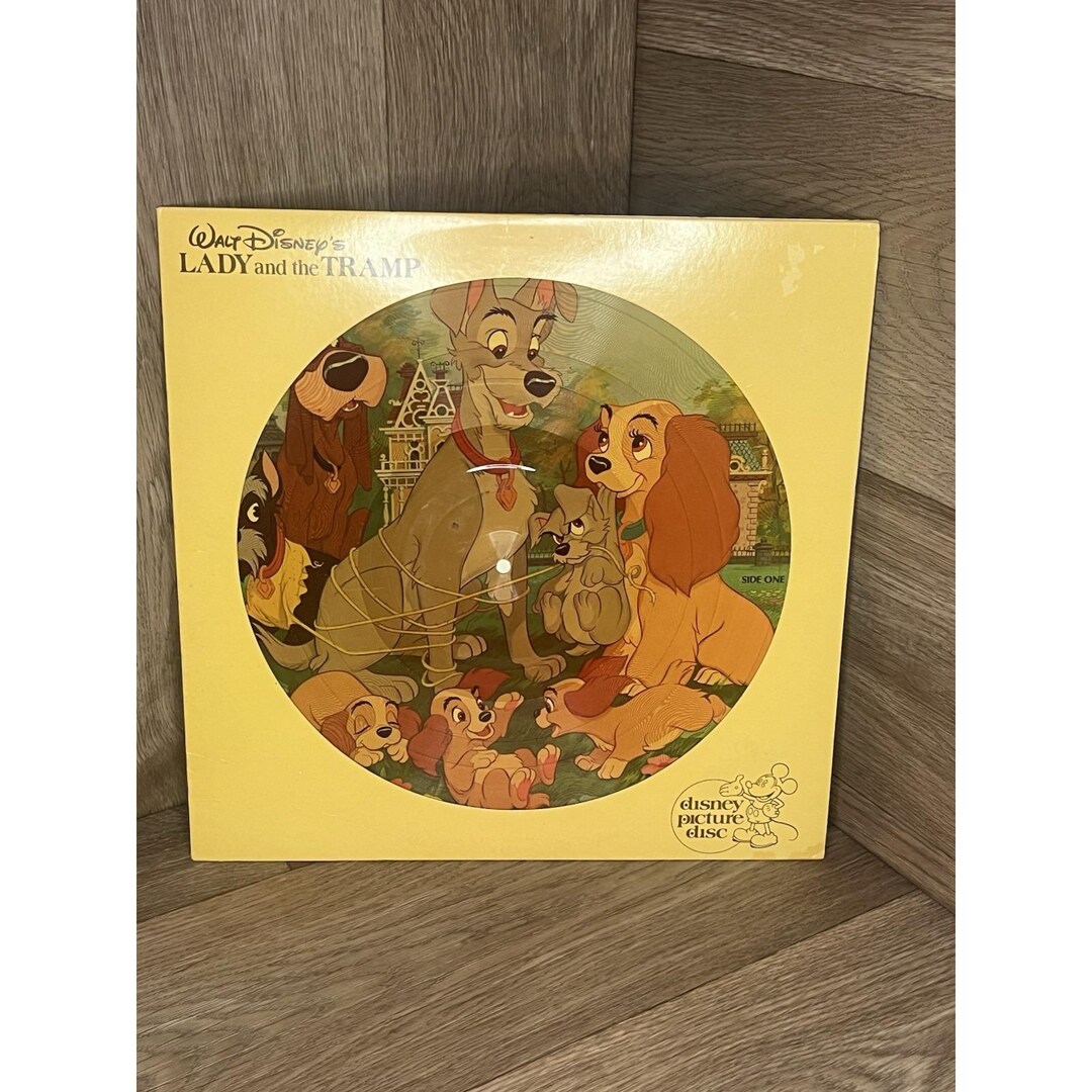 Walt Disney "lady and the Tramp" 1980 Picture Disc Vinyl Record 33 RPM ...