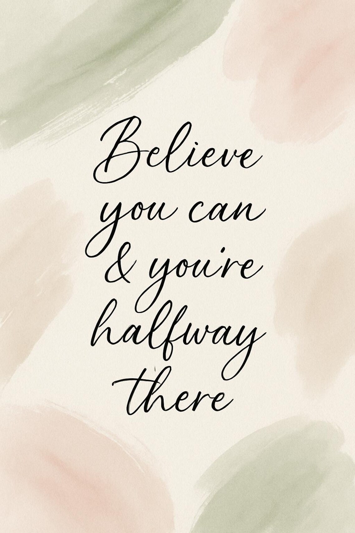 Believe You Can Motivational Wall Art Print , Motivational Print ...