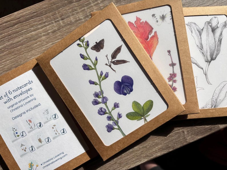 Nature Notes- Blank Notecard Set of 6 - Etsy