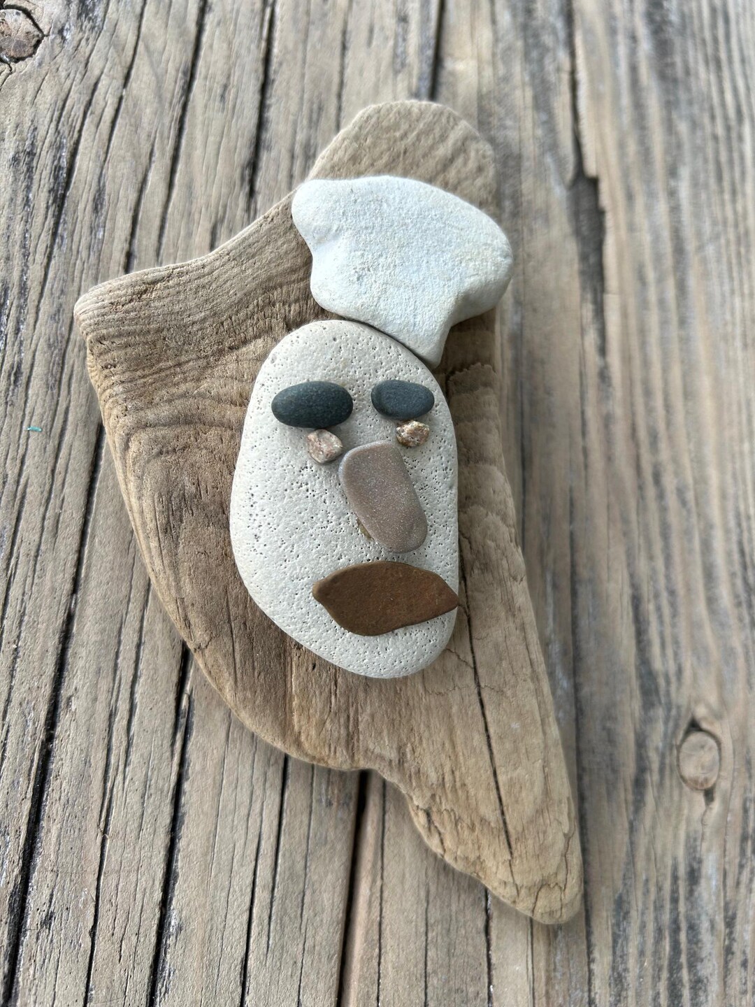 Yes Chef Rock Face // Pebble Art // Rock Art - Etsy