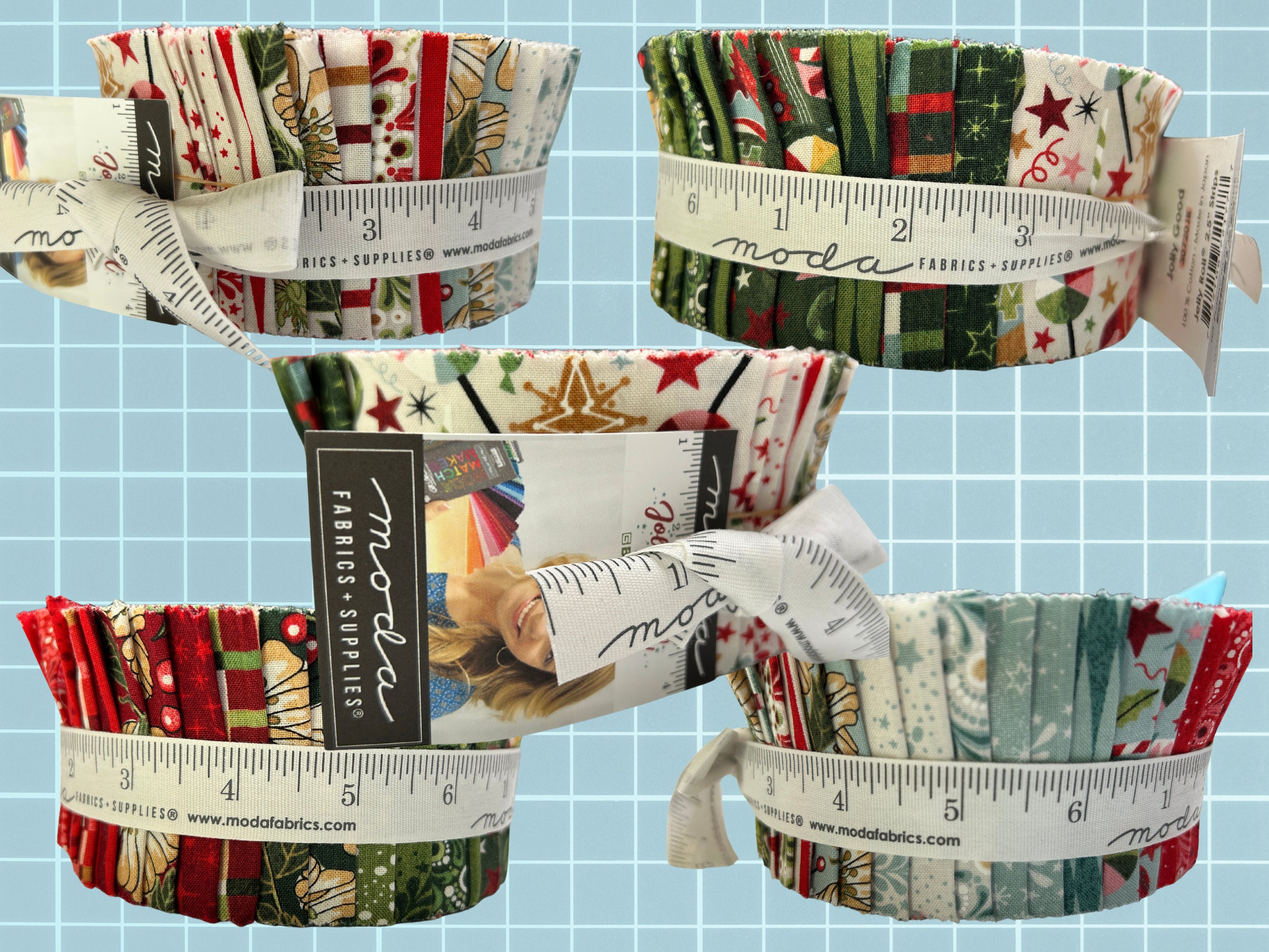 Jolly Good Fabric Jelly Roll by Moda Fabrics - Etsy