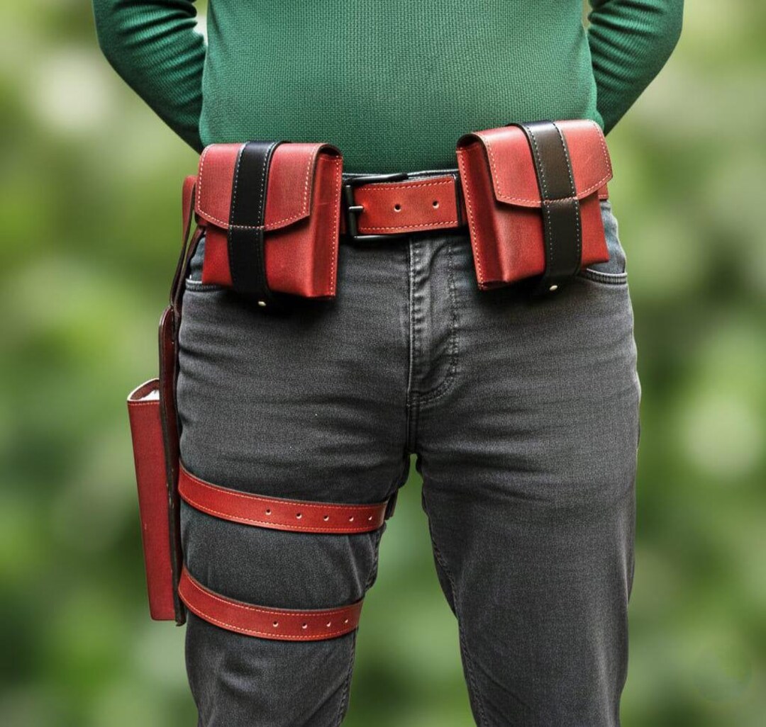 Burgundy Leather Billy Club Holster for Daredevil Cosplay | Superhero ...