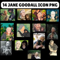 Jane Goodall Commercial Clip Art- Women’s History - Etsy