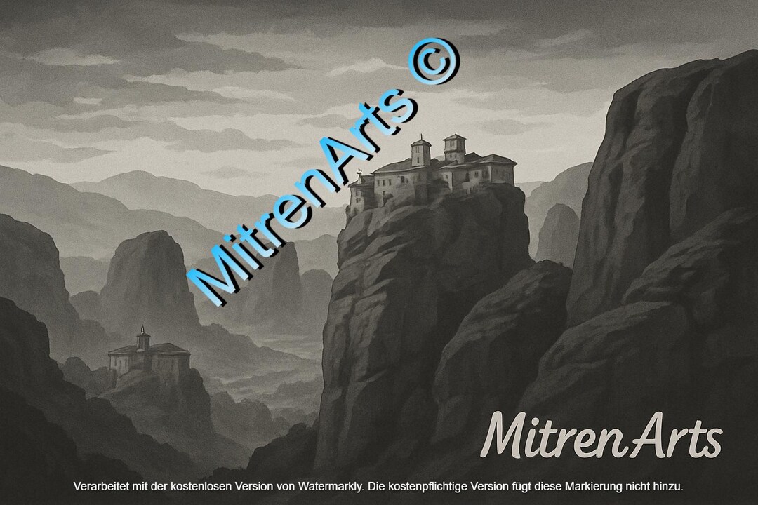 Meteora Monasteries, Art, Mediterranean, Greece, Greek Art, Picture ...