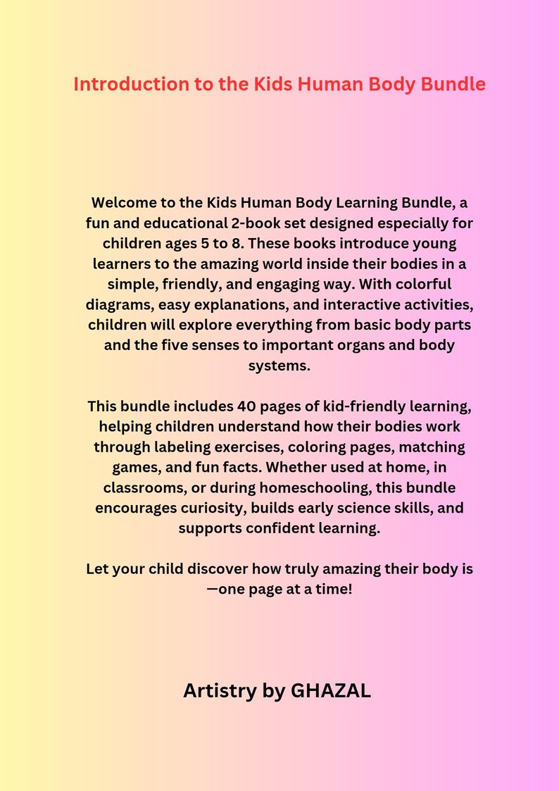 Human Anatomy Learning Bundle | Human Body Parts Worksheets | Anatomy ...