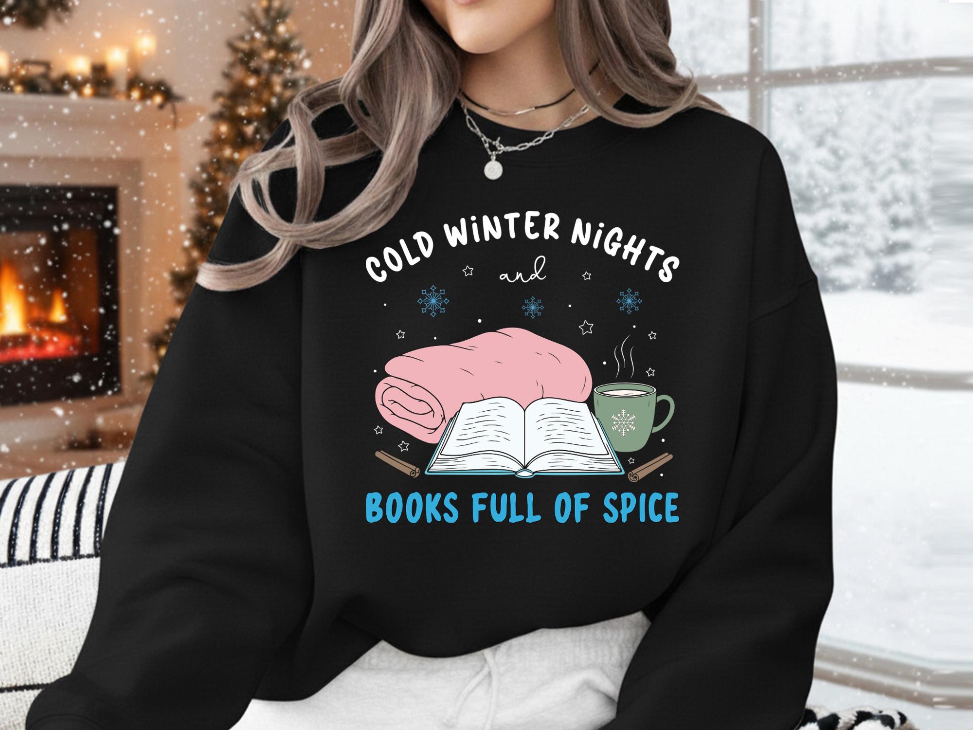 Bookish Winter PNG Design: Cold Winter Nights and Books Full of Spice ...