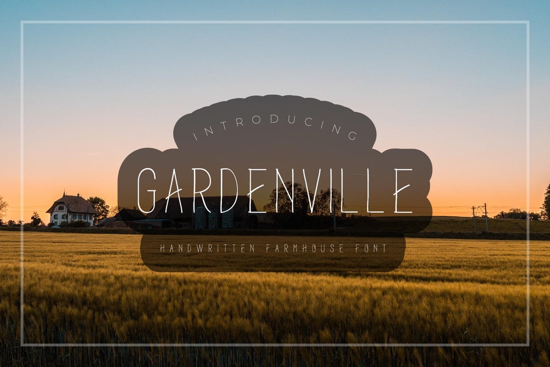 Garden Ville Script Font: Handwritten Farmhouse Typeface for for Canva ...