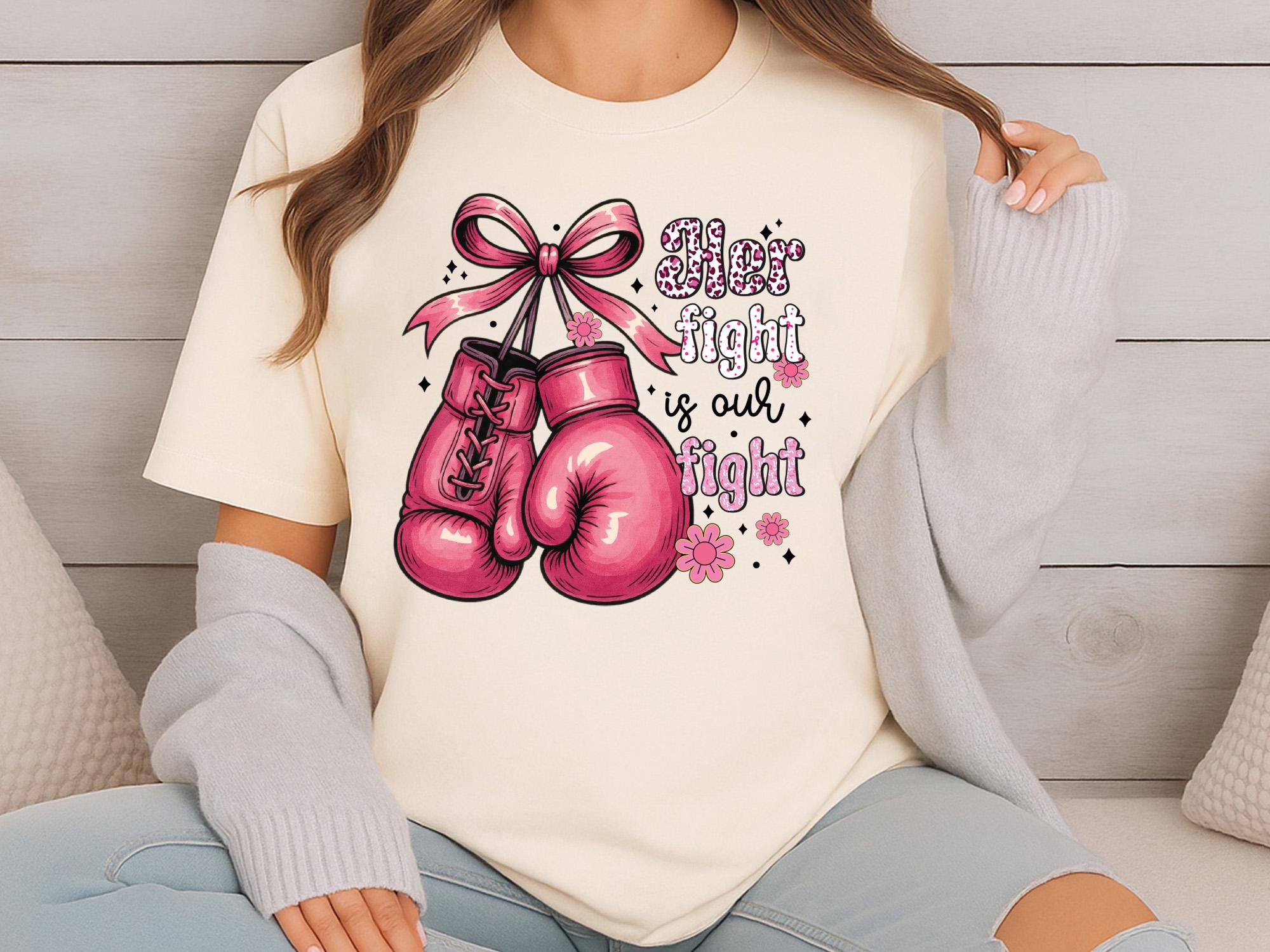 Preppy Breast Cancer Awareness PNG: Coquette Boxing Glove Design, Her ...