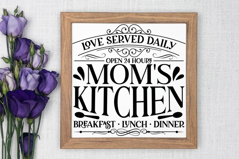 Vintage Kitchen Sign SVG Bundle: Rustic Wall Decor Plaque Cut Files ...