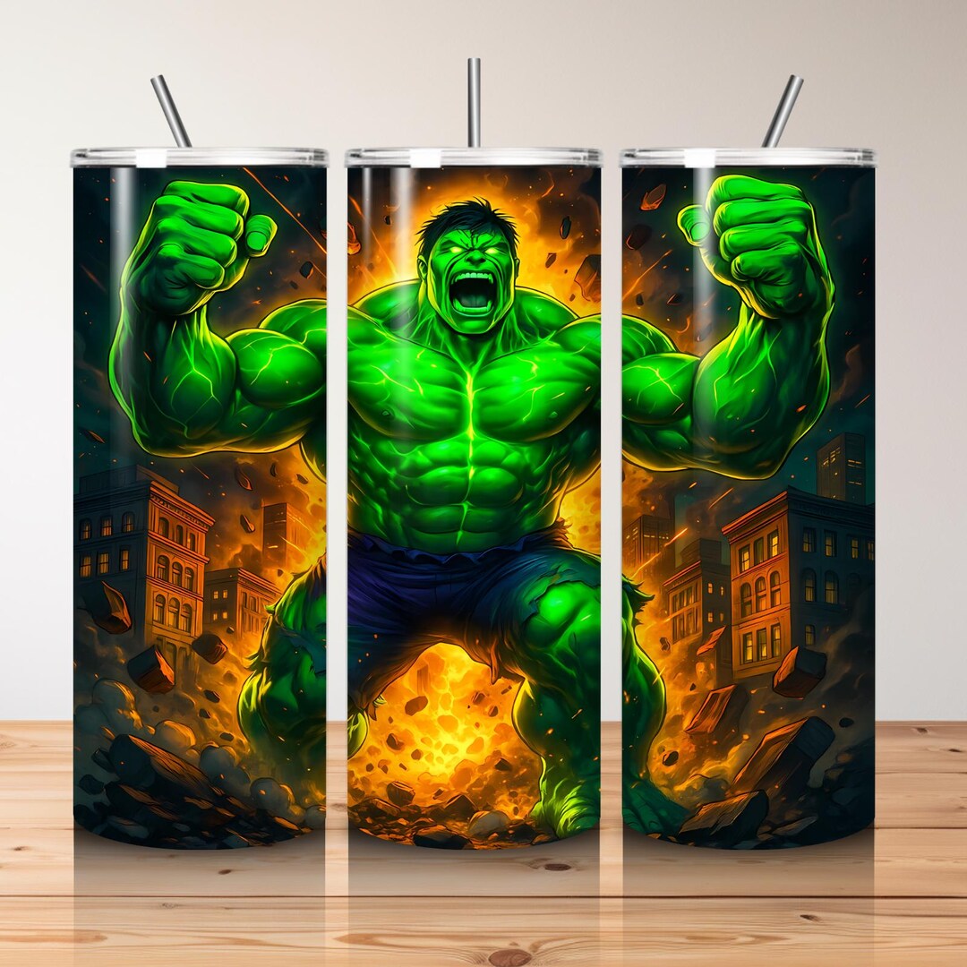 Hulk Tumbler Wrap PNG | 20oz Skinny Sublimation Design (digital ...