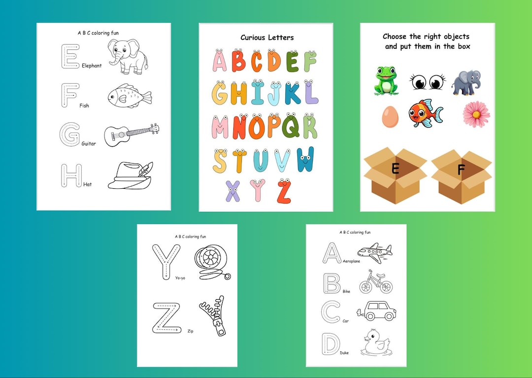 Alphabet Worksheets Bundle A-Z – Printable ABC Activities (PDF Download ...