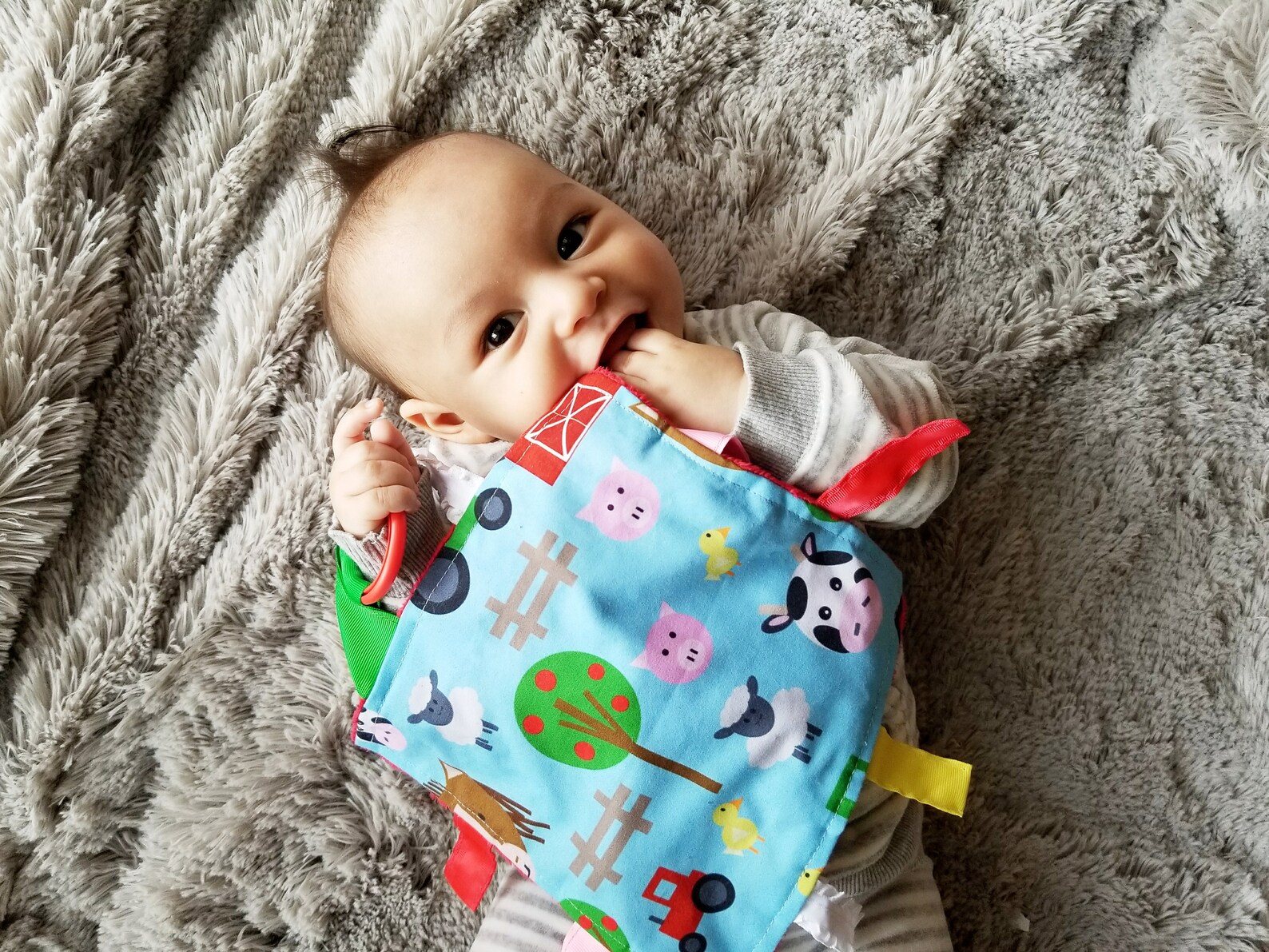 Farm Animals Tractor Baby Sensory Tag Learning Lovey Toy by Baby Jack ...
