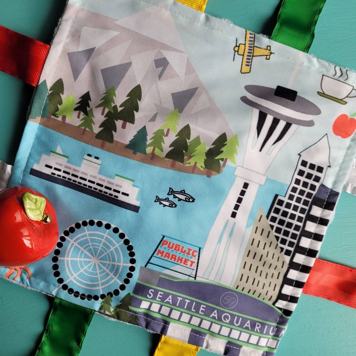 Seattle Washington Space Needle City Stroller Toy Square With Tags ...