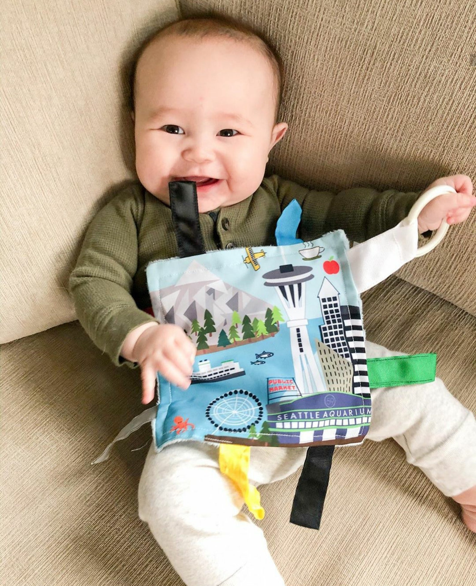 Seattle Washington Space Needle City Stroller Toy Square With Tags ...