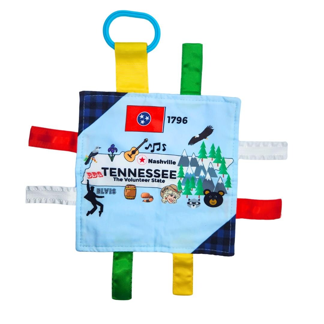 Tennessee State Sensory Crinkle Square: Travel Tag Toy, Capital, Flag ...