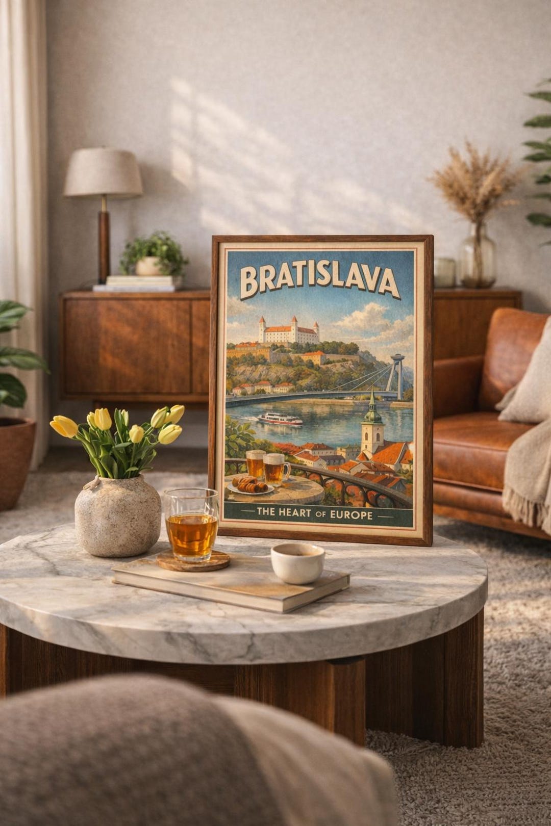 Bratislava Travel Poster | Vintage Slovakia Art Print (digital Download ...