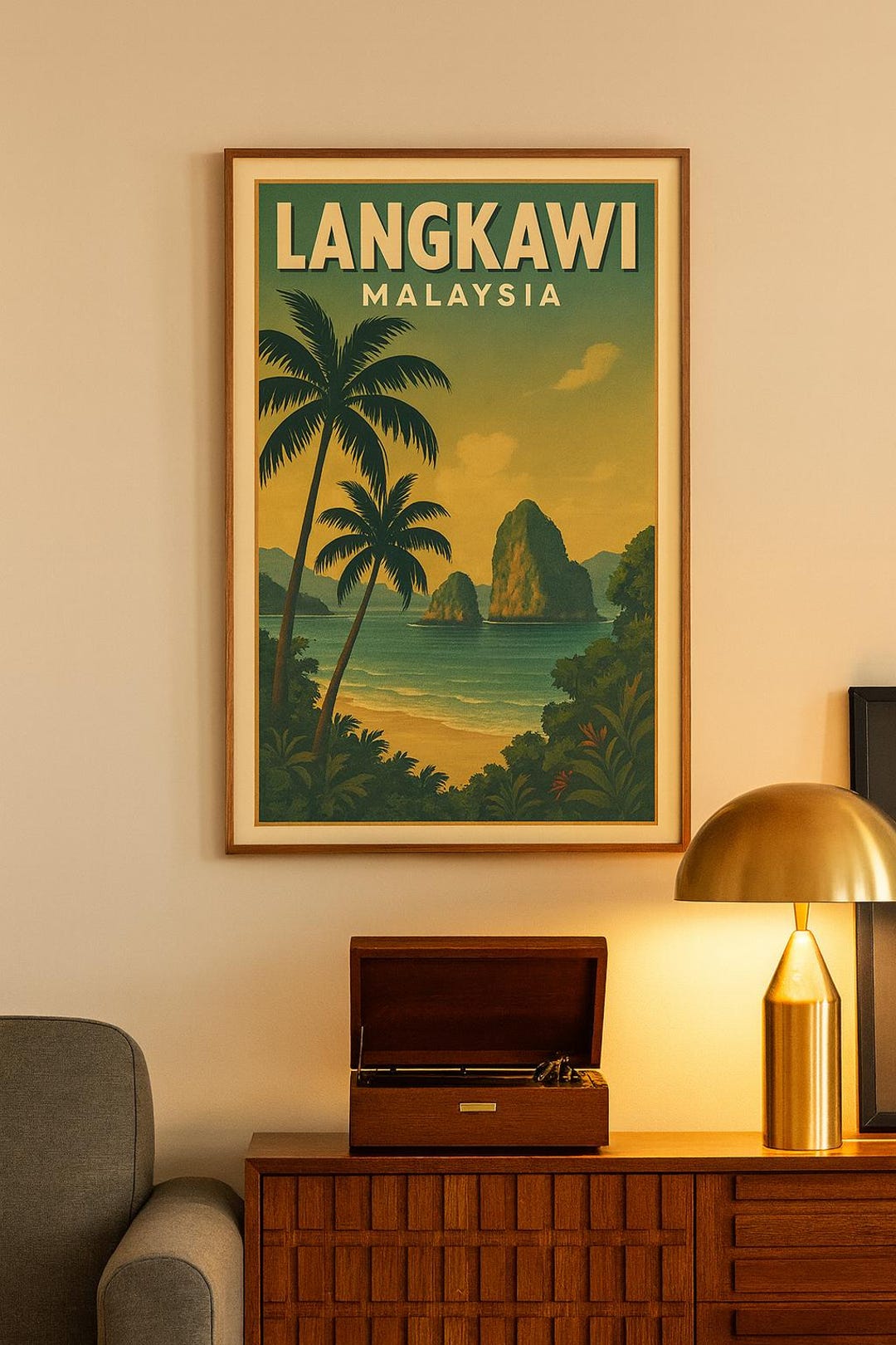 Langkawi Malaysia Digital Download | Vintage Retro Travel Poster ...