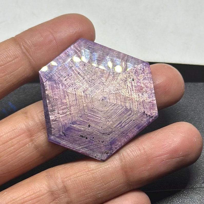 80 Carat Trapiche Ruby Hexagon Rose Cut Gemstone | Rare Star Pattern ...