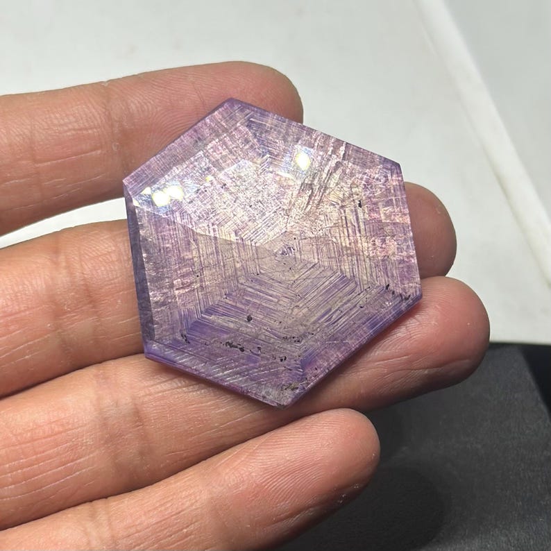 80 Carat Trapiche Ruby Hexagon Rose Cut Gemstone | Rare Star Pattern ...
