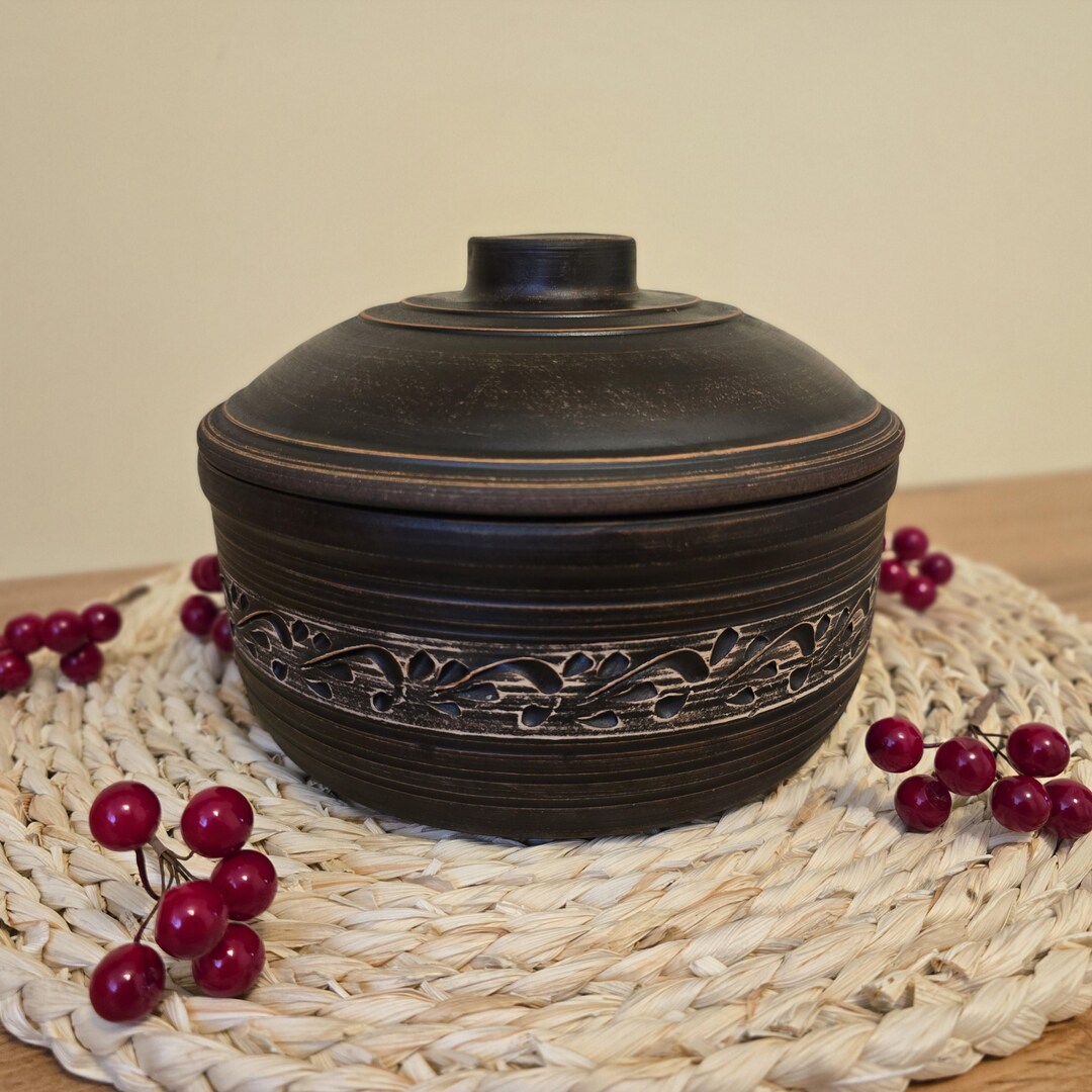 Clay Cooking Saucepan Organic Ceramics, Handmade Clay Pot Ceramic - Etsy